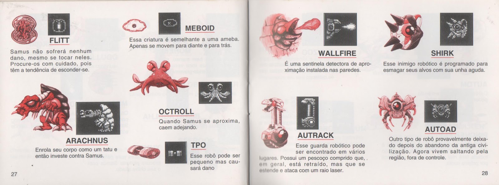 Metroid II: Return of Samus (Game Boy, BR) Manual Scans