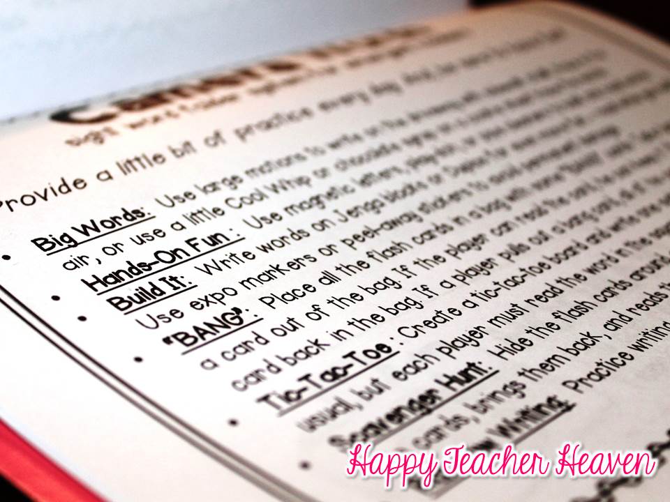Happy Teacher Heaven: Camera Words Sight Word Folder System