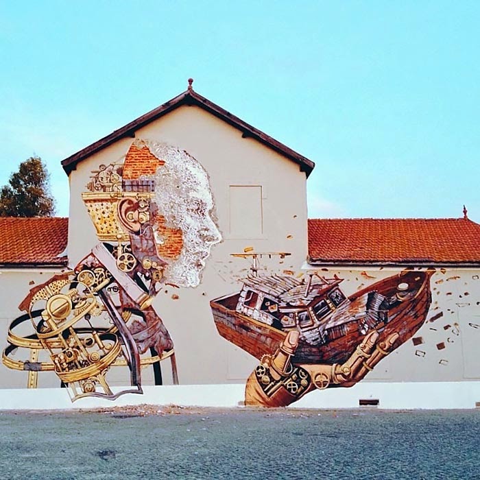 Vhils x Pixel Pancho New Mural - Lisbon, Portugal | StreetArtNews ...