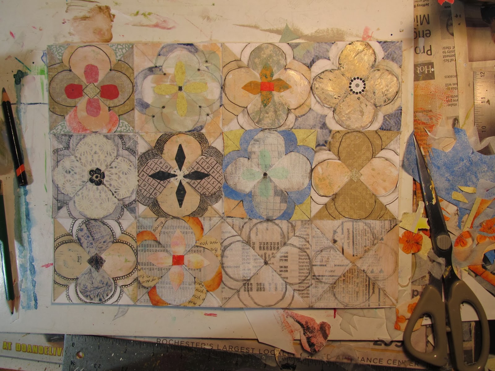 Paper, Paint, Collage... Exploring Mixed Media Art: Experimenting