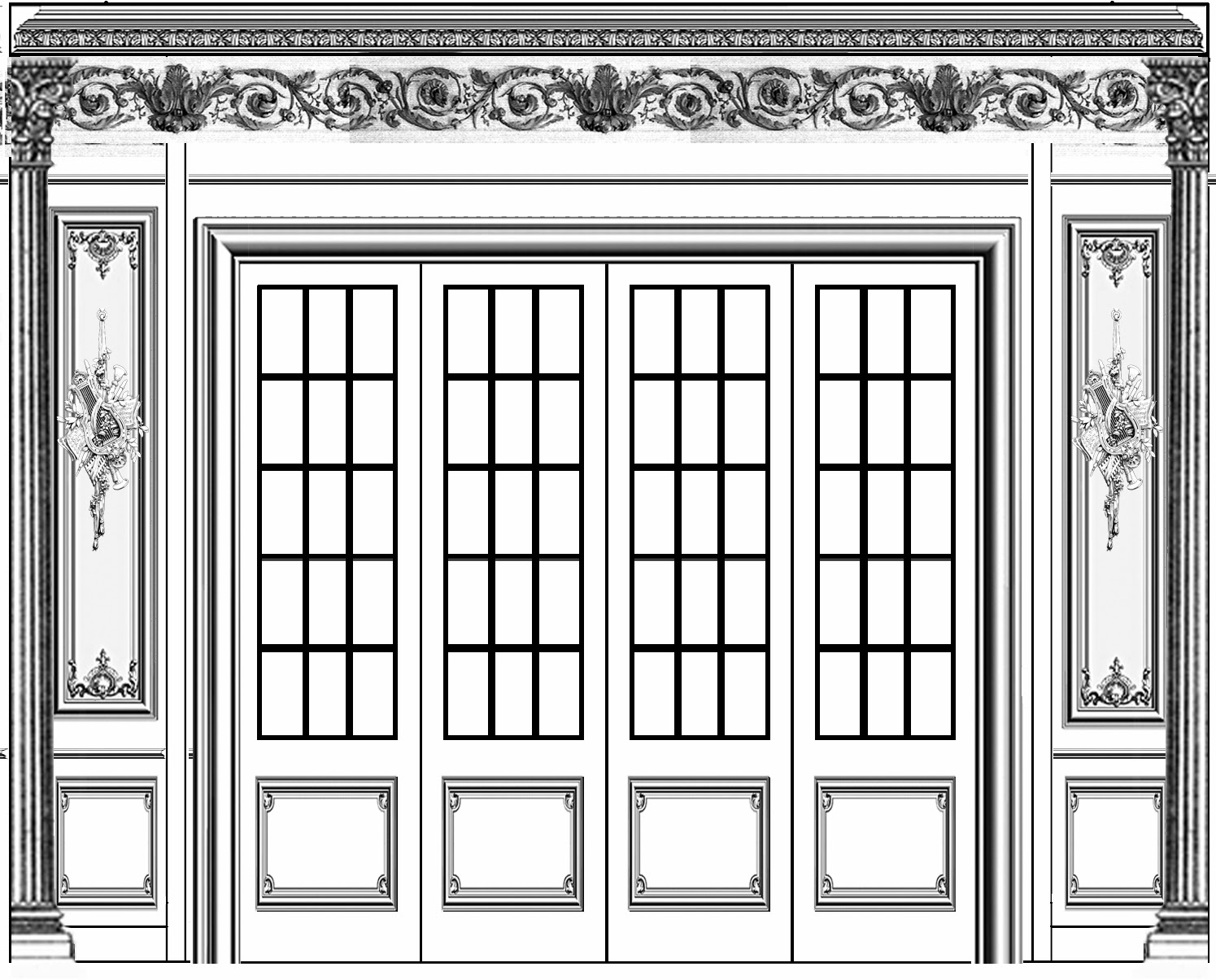 Willowbrook Park: Ballroom and Music Room Millwork...