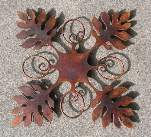 SCOTT NORWOOD FITZEL: copper leaves and ulu patterns