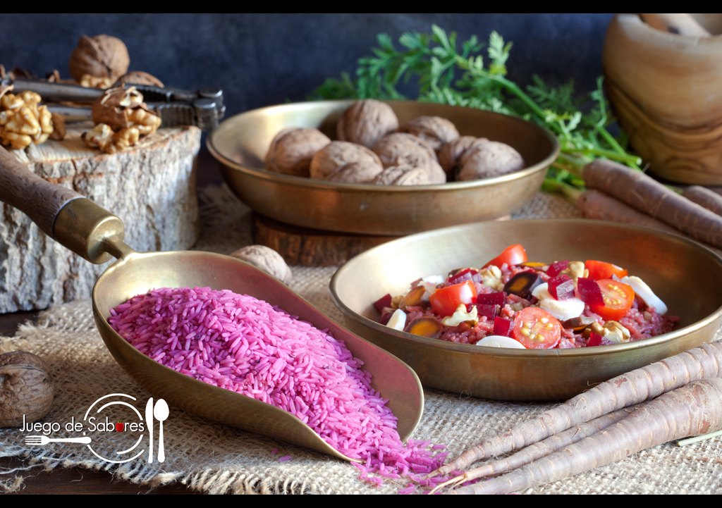 JUEGO DE SABORES : ENSALADA DE ARROZ ROSA