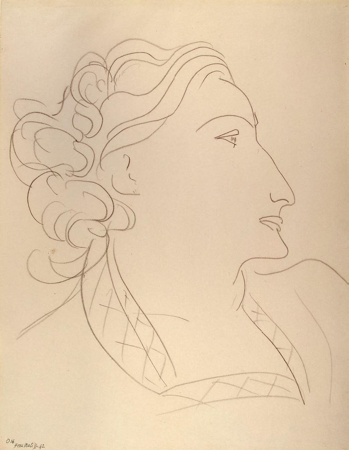 Woman in Profile (Portrait of Lydia Delectorskaya) - Henri Matisse ...