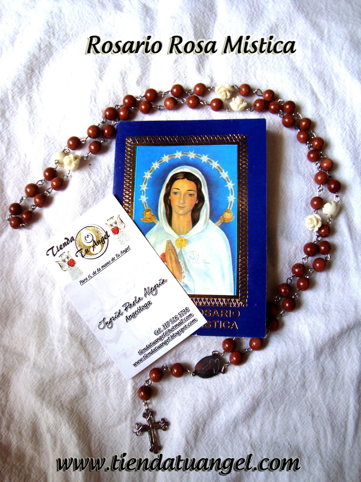 Rosario de la Virgen Rosa Mística | Store Tienda Tu Angel