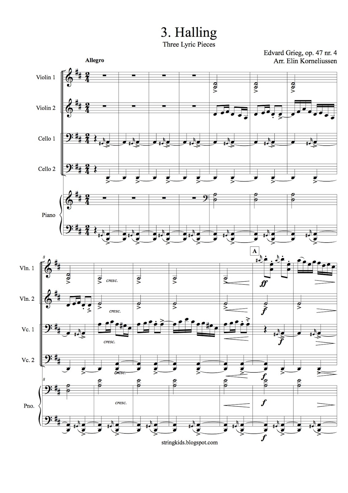 String Kids Orchestra: Grieg: Three Lyric Pieces – 3. Halling