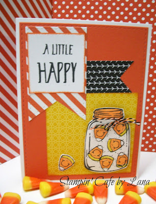 Stampin' Cafe by Lana: A Little Happy - Candy Corn Card