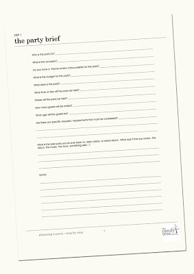 Sweet Little Parties: {party planning} step 1 - the party brief