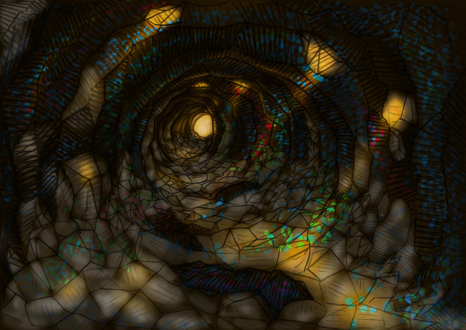 drawing on the wall: Gojiyo: Concept art