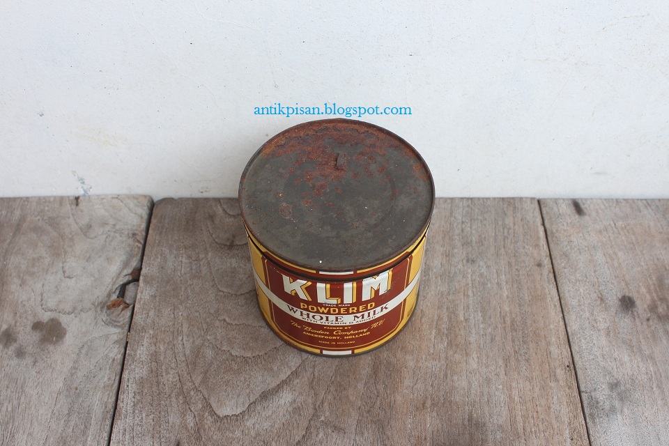 Antikpisan: Kaleng Susu Jadul Klim Powdered Made In Holland