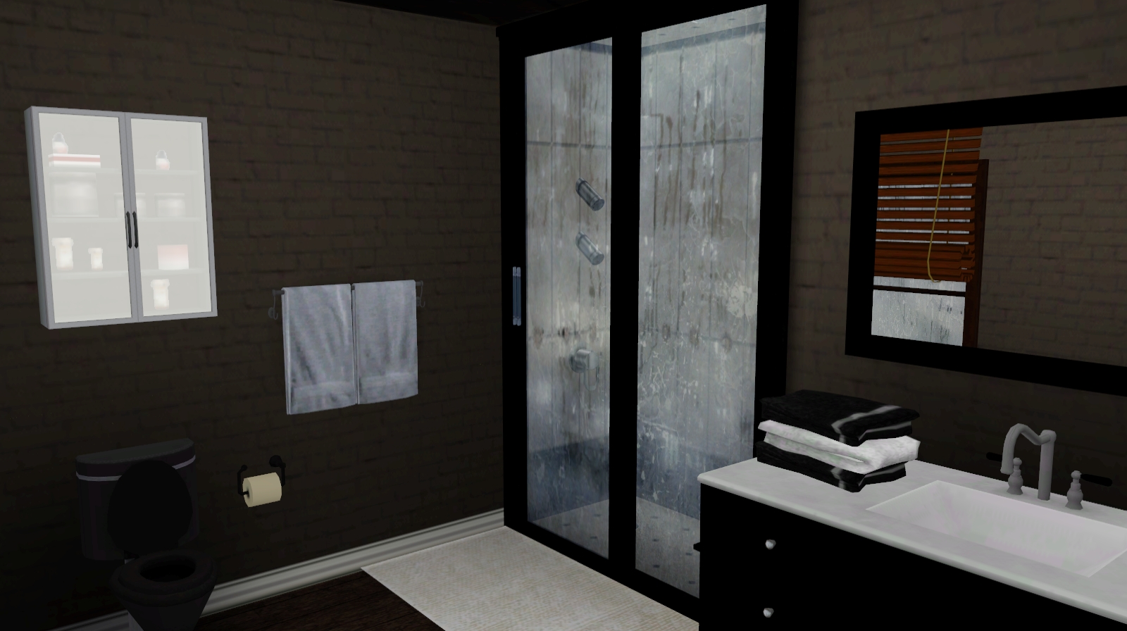 TS3 - Dirty Window Effect Set ~ Noir and Dark Sims