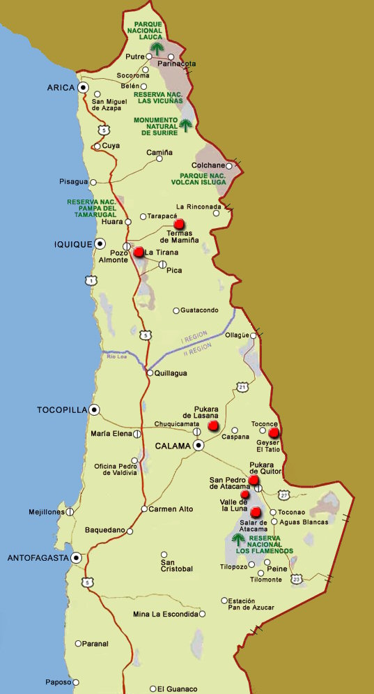 Images: atacama desert map