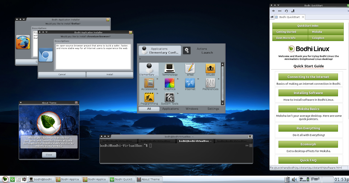 Bhakti-Rasāyana: Bodhi Linux OS - Midori Browser