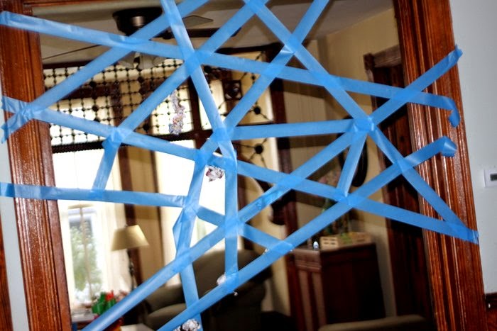 Tape Spider Web | Munchkins and Mayhem