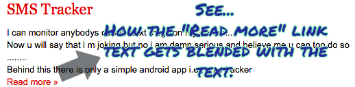 How to Customise "Read more" Link in Blogger