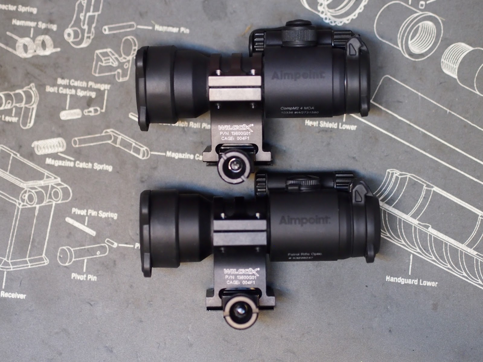 Mister Donut's Firearms Blog: Aimpoint Comp M2 with Wilcox mount