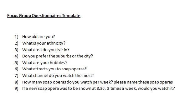 A2 Media Group Blog: Mustafa - Questionnaire for Focus Group