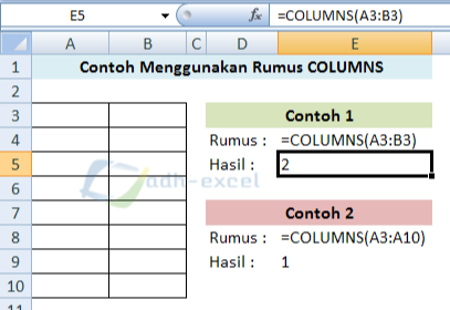 Cara Menggunakan Fungsi COLUMNS Untuk Menghitung Kolom Dalam Microsoft ...