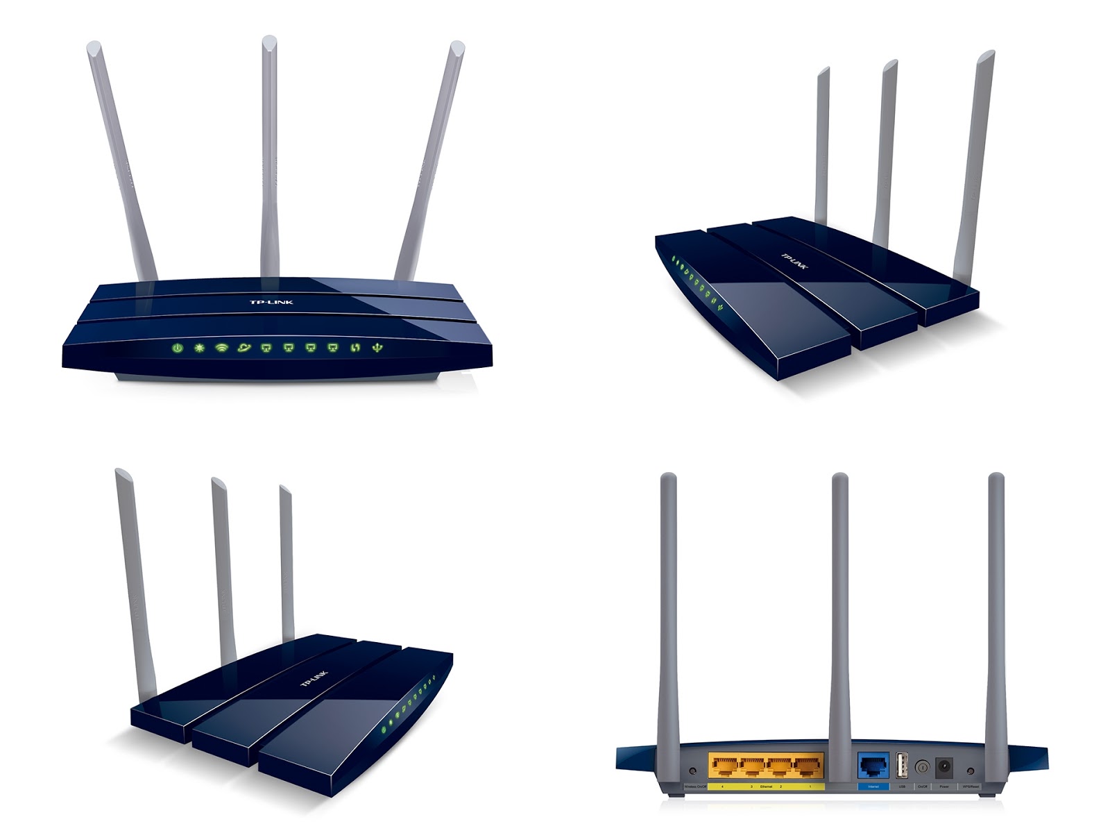 JUAL TP-LINK TL-WR1043ND Wireless N 300Mbps Gigabit Router & USB ...