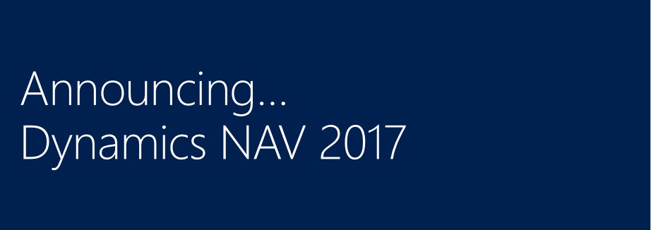Microsoft Dynamics NAV 2017 - is Next Release for Navision.