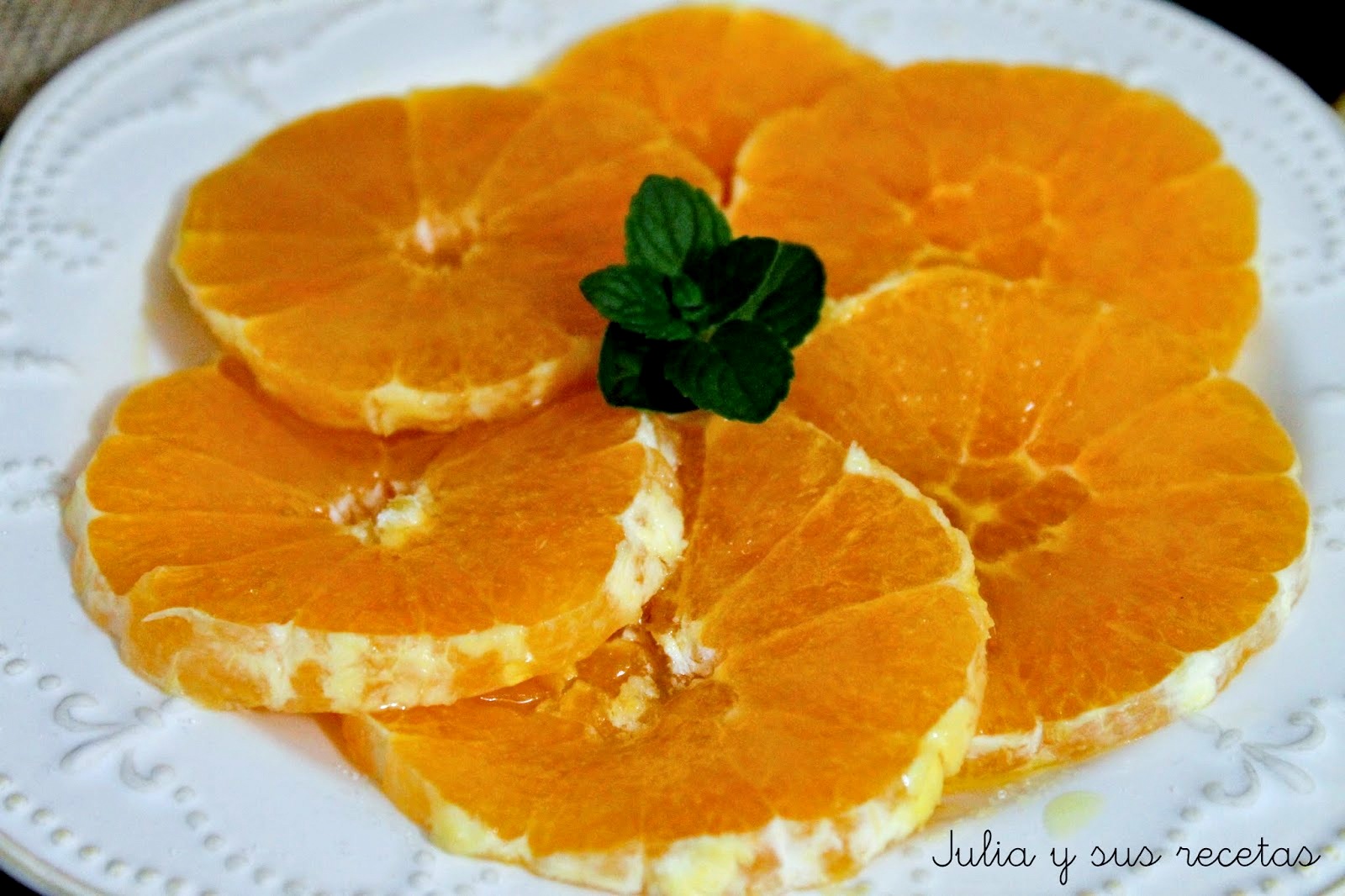 JULIA Y SUS RECETAS: Naranjas con aceite y azúcar