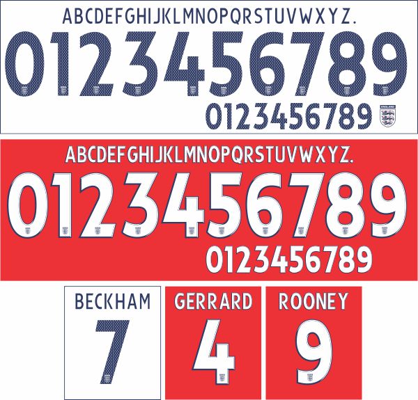 England 2008 font