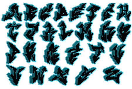 2 Styles Abecedario Graffiti (Blue & Pink) || Graffiti Tutorial