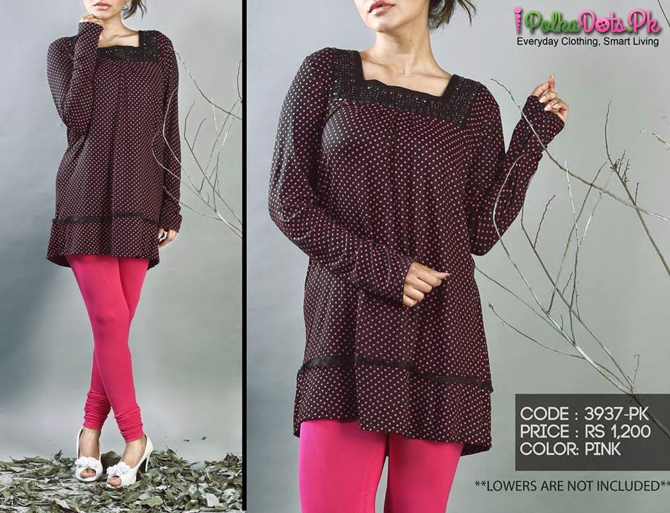 Polka Dots Winter Tops For Girls 2014-2015 | Stylish Winter Jersey/Tops ...