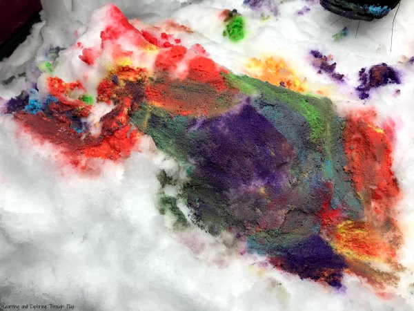 Learning and Exploring Through Play: Painting Snow Process Art
