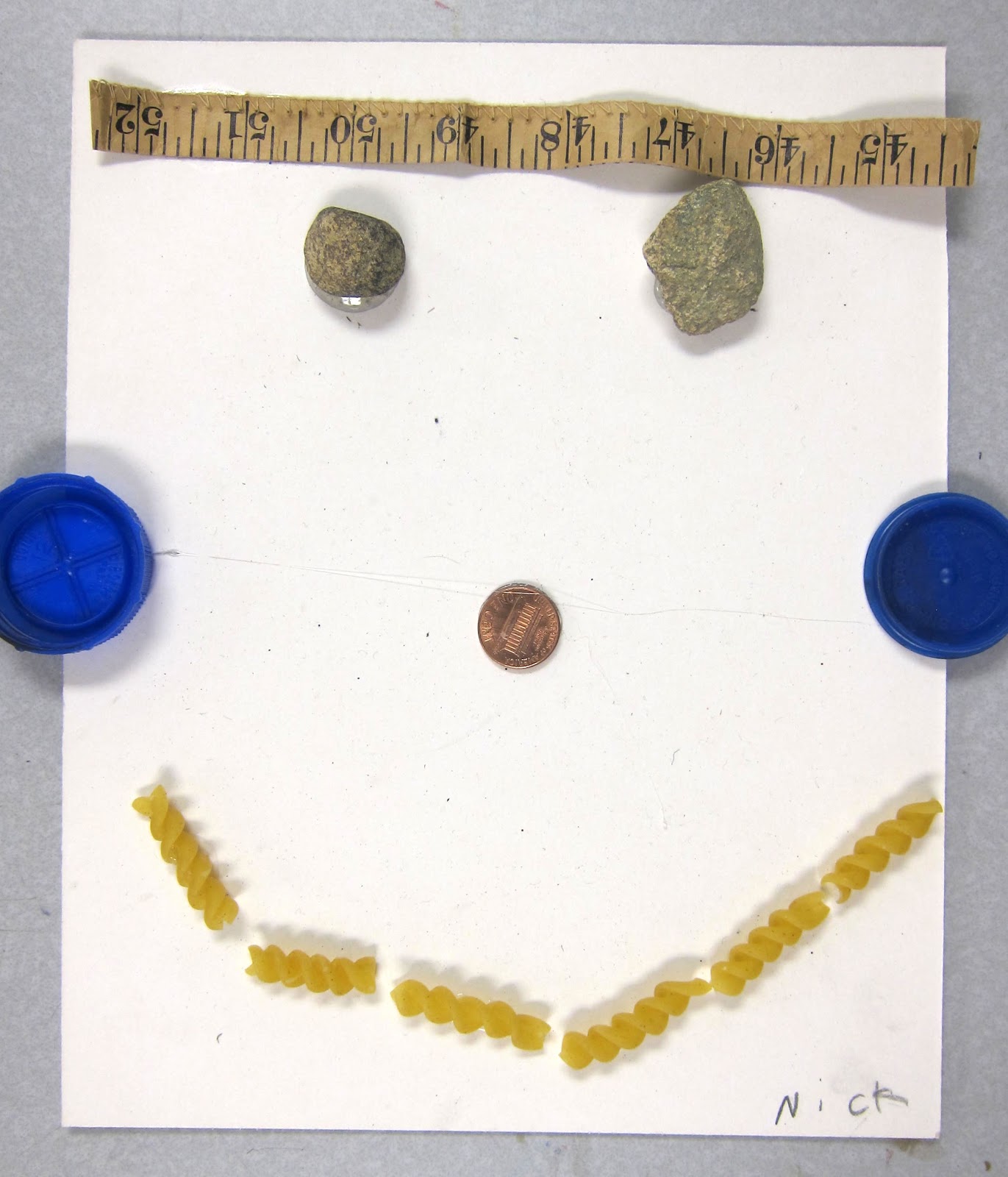 Art is Basic-- Art Teacher Blog: Found Object Faces-- 1st grade