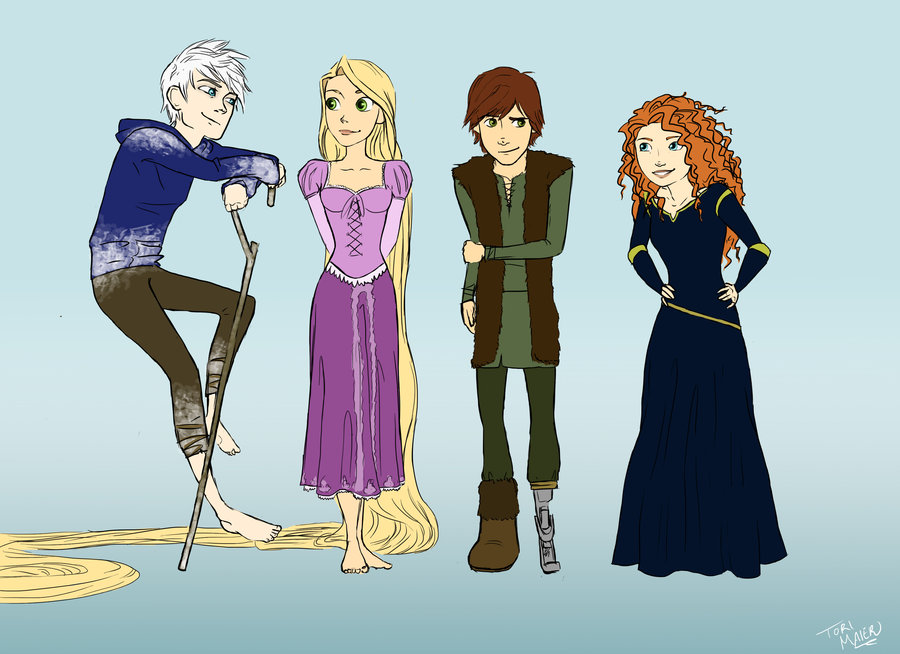 Princesas Disney: Crossover Disney y Dreamworks (Rapunzel, Merida, Jack ...