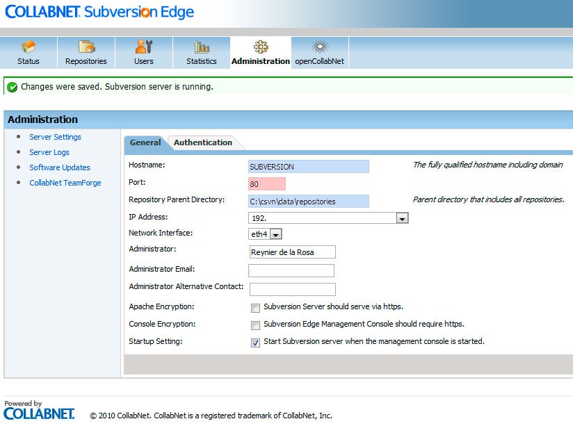 Instalación y configuración de subversion en Windows