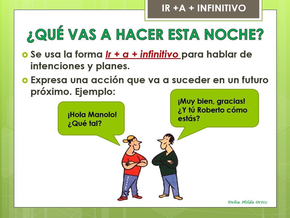 MUNDOHISPANICO2 : GRAMÁTICA: IR+A+INFINITIVO