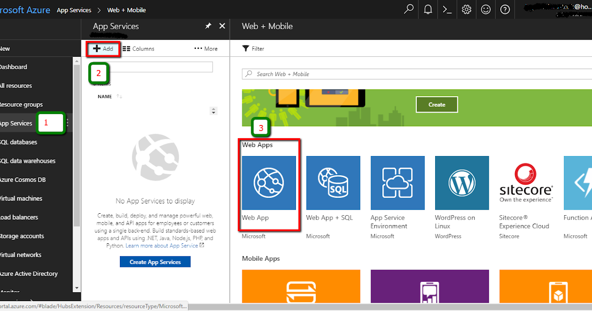 Create Webapp In Microsoft Azure