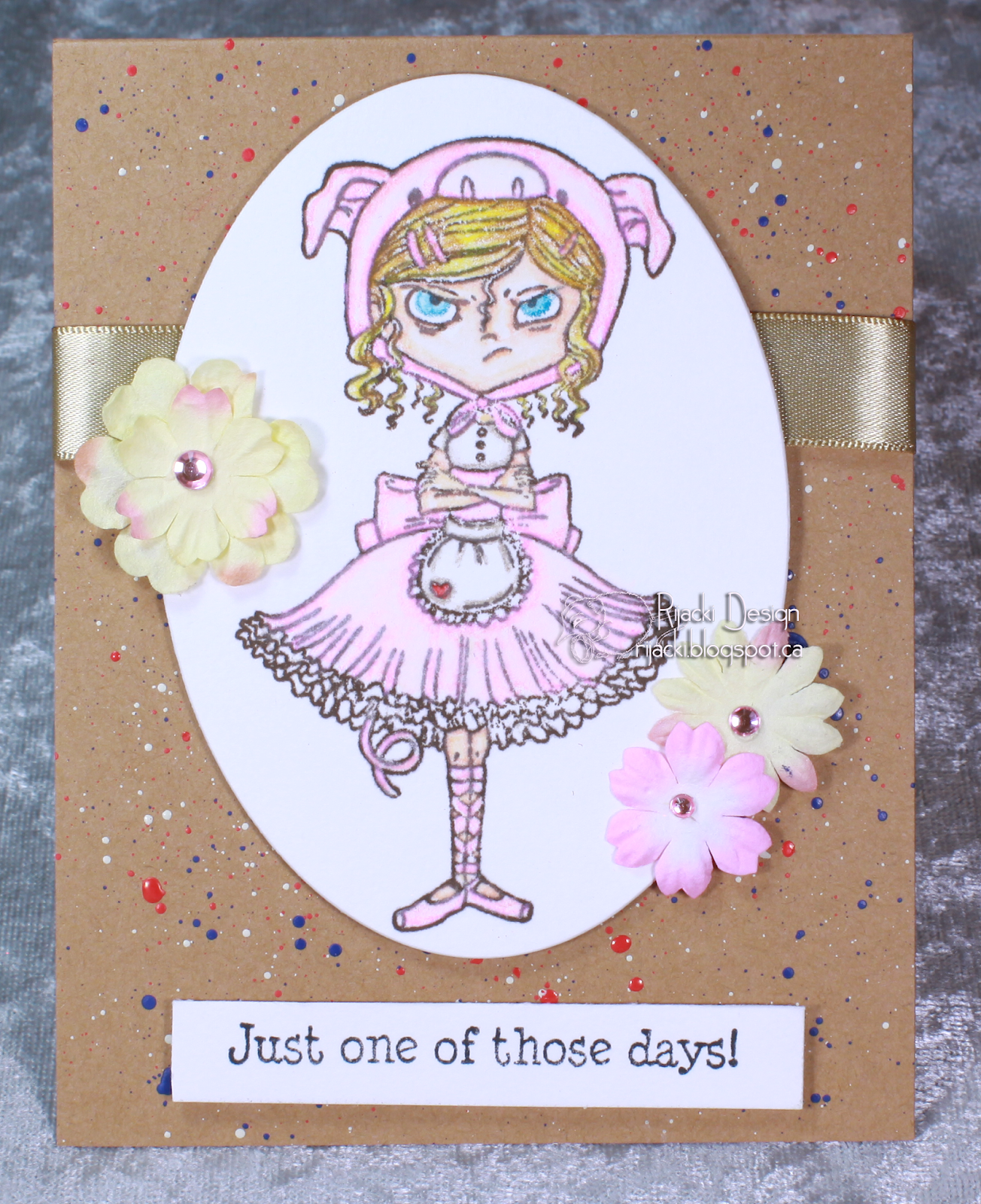 Rijacki's Workshop: Angry Ballerina - watercolour, paint splatters