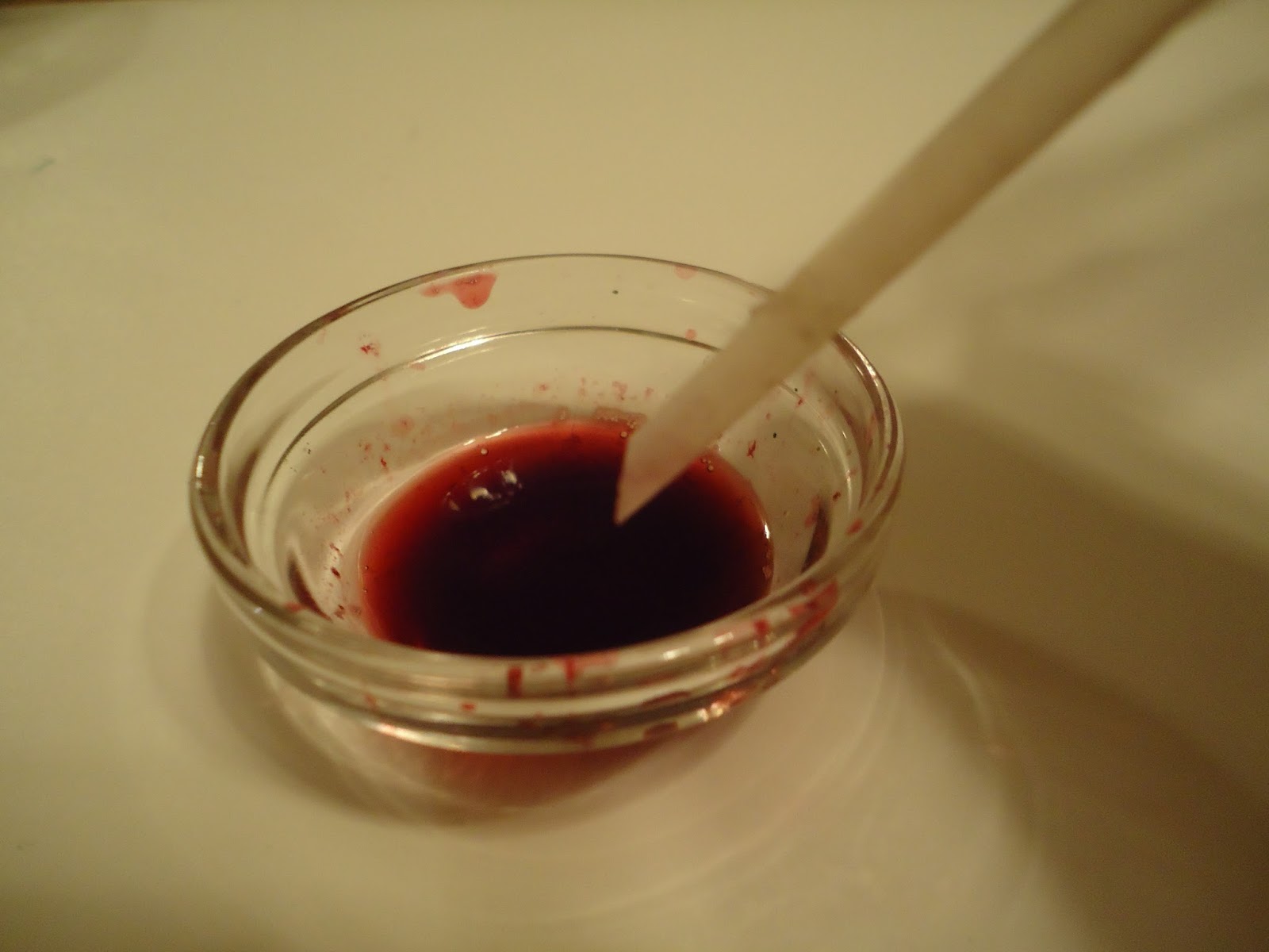 At Home In Logs: Homemade quill and blueberry ink