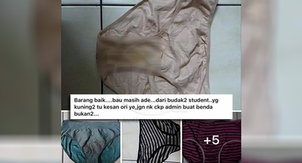 Seluar dalam awek student yang ada kekotoran dicuri dan dijual – 4 printscreen ini buatkan anda ...