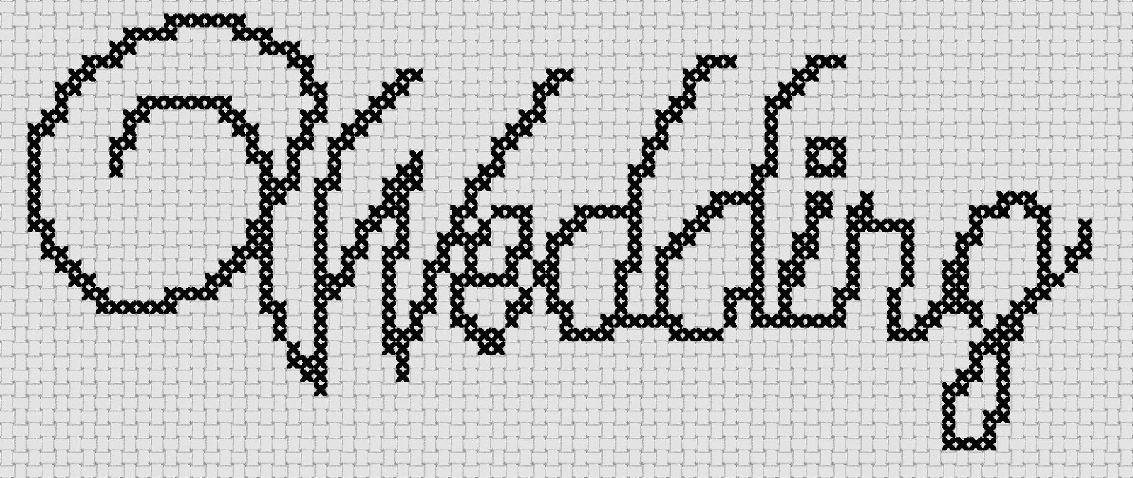 Free cross stitch wedding PDF pattern - Craft with Cartwright