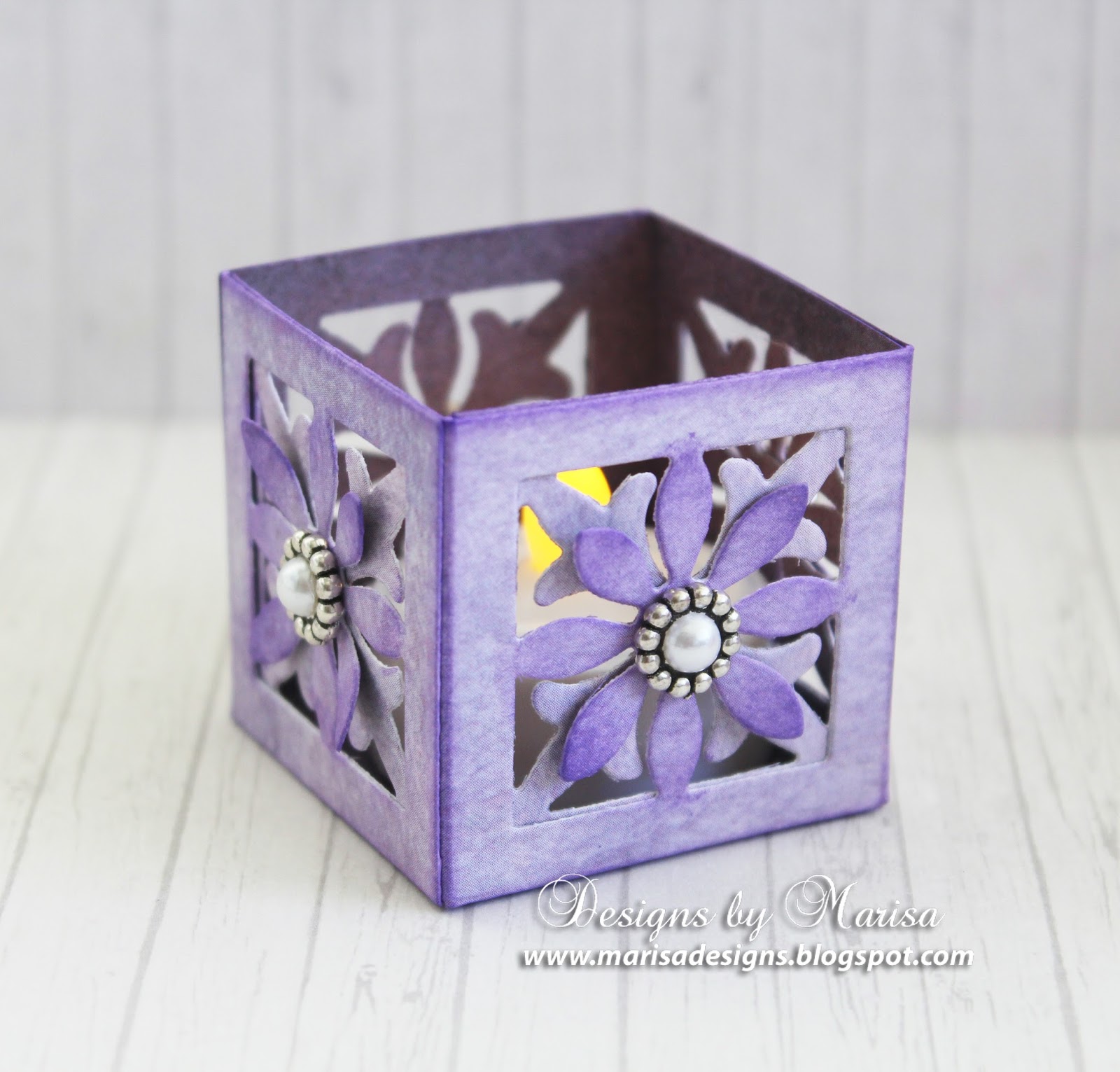 Designs by Marisa: Spellbinders - Floral Tea Light Box