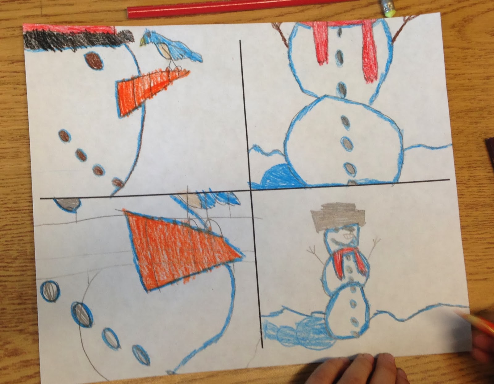 My Teaching Adventures: Perspective Snowmen