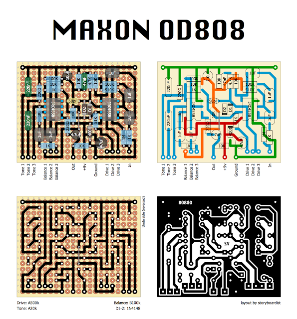 Perf and PCB Effects Layouts: Maxon OD808