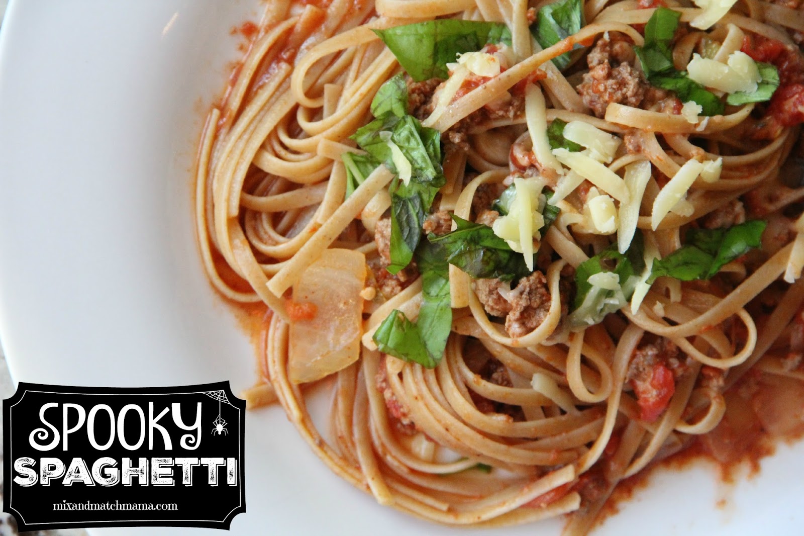 Spooky Spaghetti Recipe | Mix and Match Mama