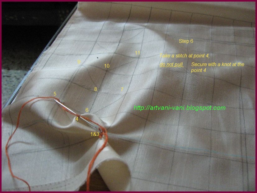 Vani's blog 2 : Canadian smocking by joining 2 points Shell design