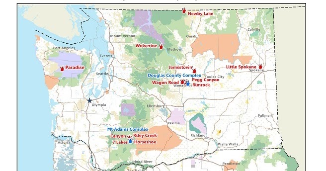 Northwest Interagency Coordination Center: 7/12/2015 Large Fire Map