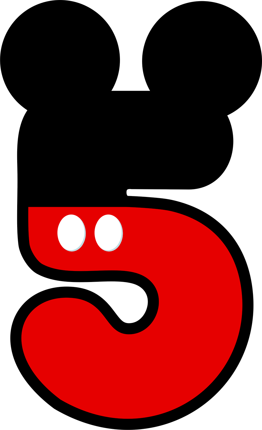 Números del 1 al 5 con Pantalón Corto y Orejas de Mickey. - Oh my ...