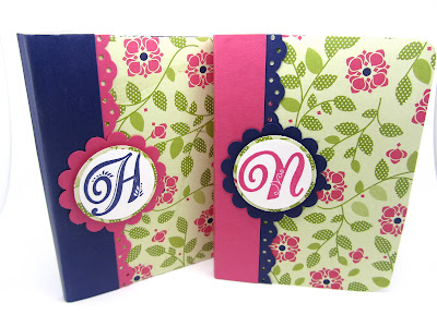 PinkBlingCrafter: "Monogrammed Altered Mini Composition NoteBooks"
