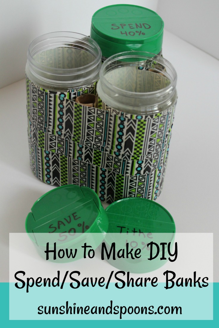 Sunshine and Spoons: How to Make DIY Spend Save Share Banks