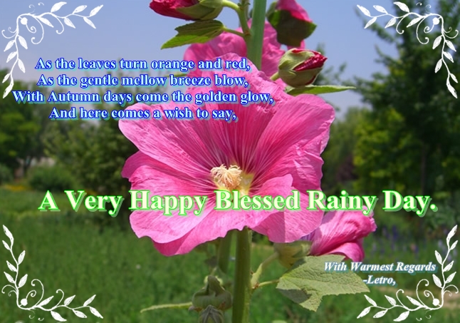 Letro's Journey: HAppy Blessed Rainy Day- Past, Present and Future.