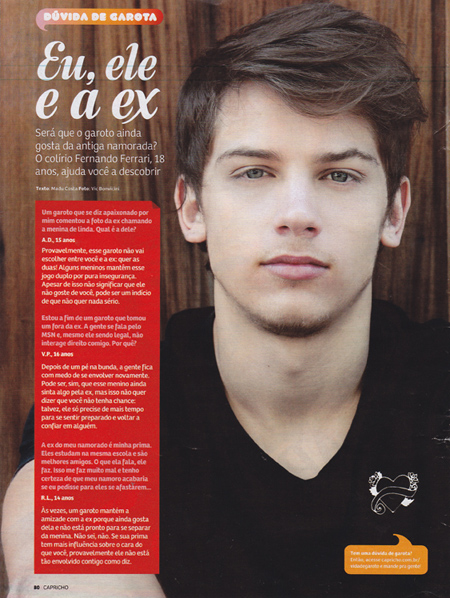 Equipe Diego Comarella: Fernando Ferrari nas páginas da Capricho