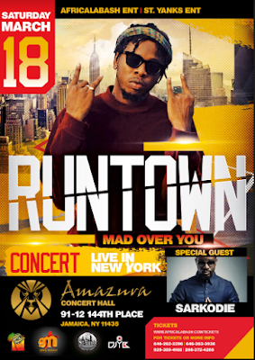 Runtown Mad Over You concert Live in New York on March 18th